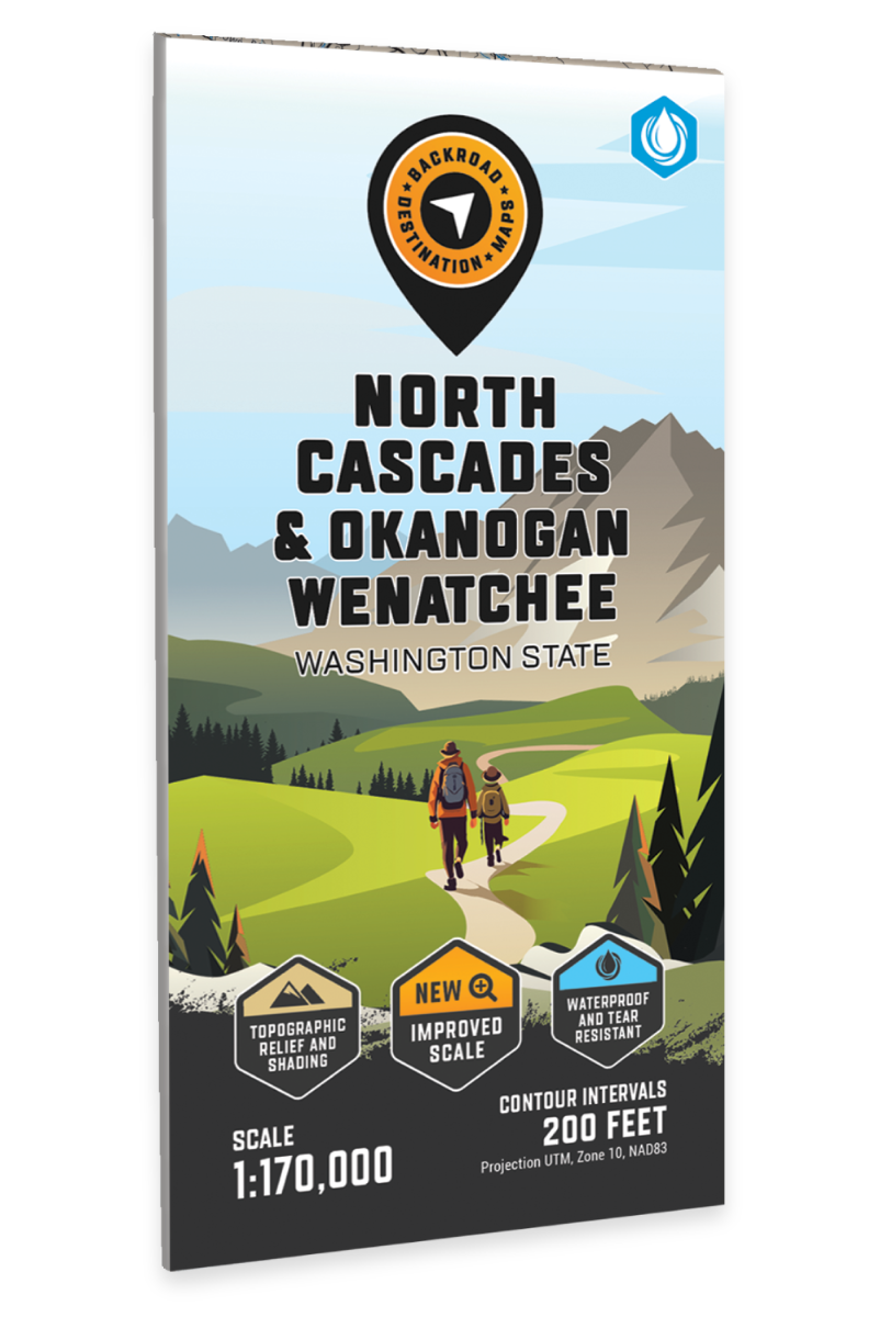 North Cascades, Okanogan Wenatchee, Washington State - Destination Map ...